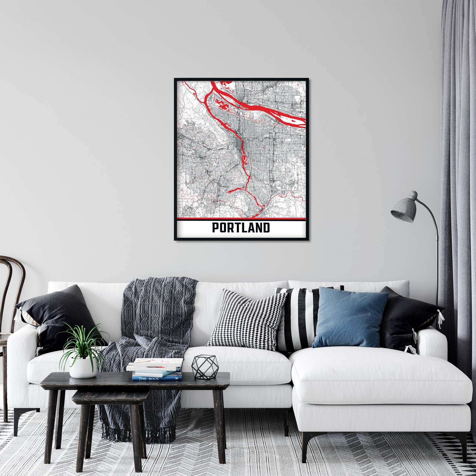 Portland Map Print, Portland Oregon Map Wall Art, Portland Decor Print ...
