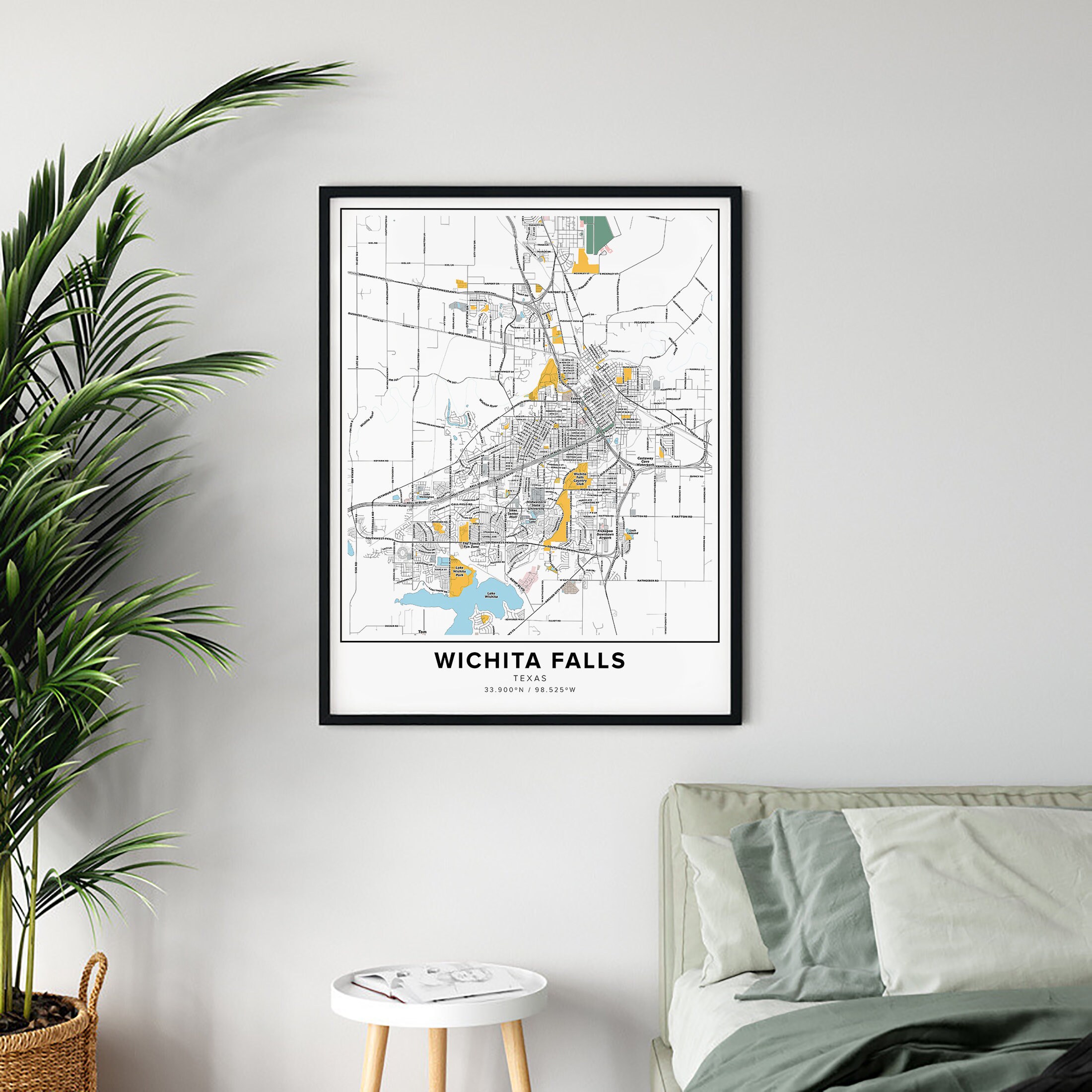 Map Of Wichita Falls And South Map Of Wichita Falls Texas Hi Res Stock