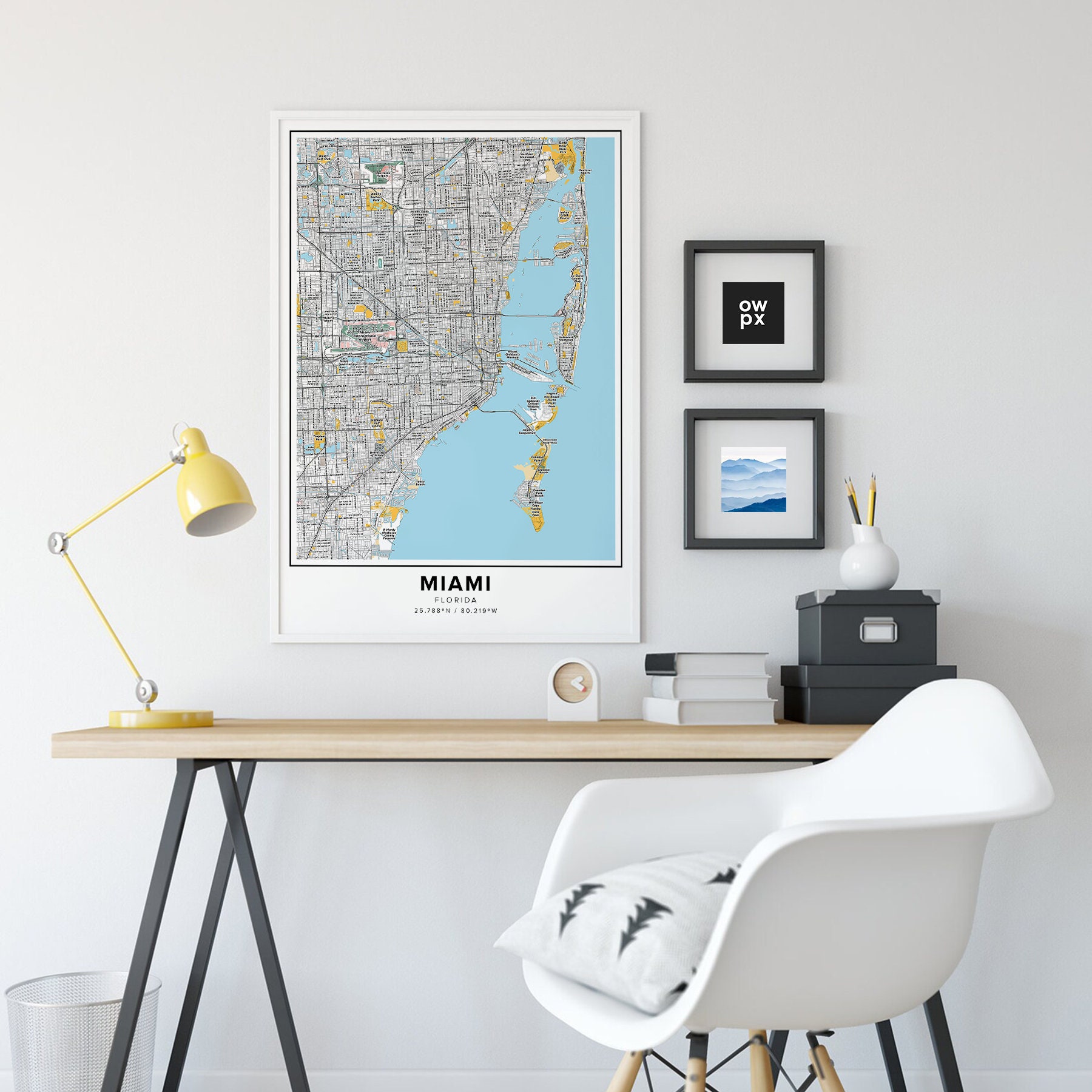 Miami Map Print, Street Names Miami Print, Printable Map of Miami, City ...