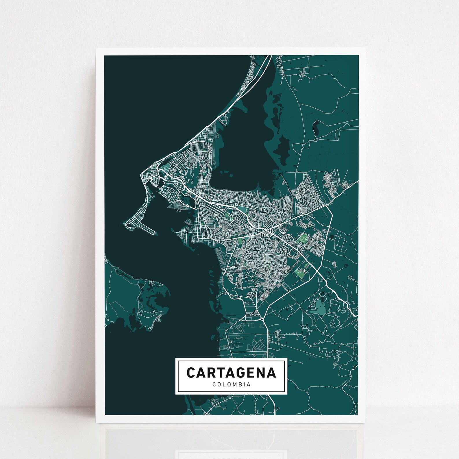 Cartagena Map Cartagena Colombia Map Cartagena Print | Etsy