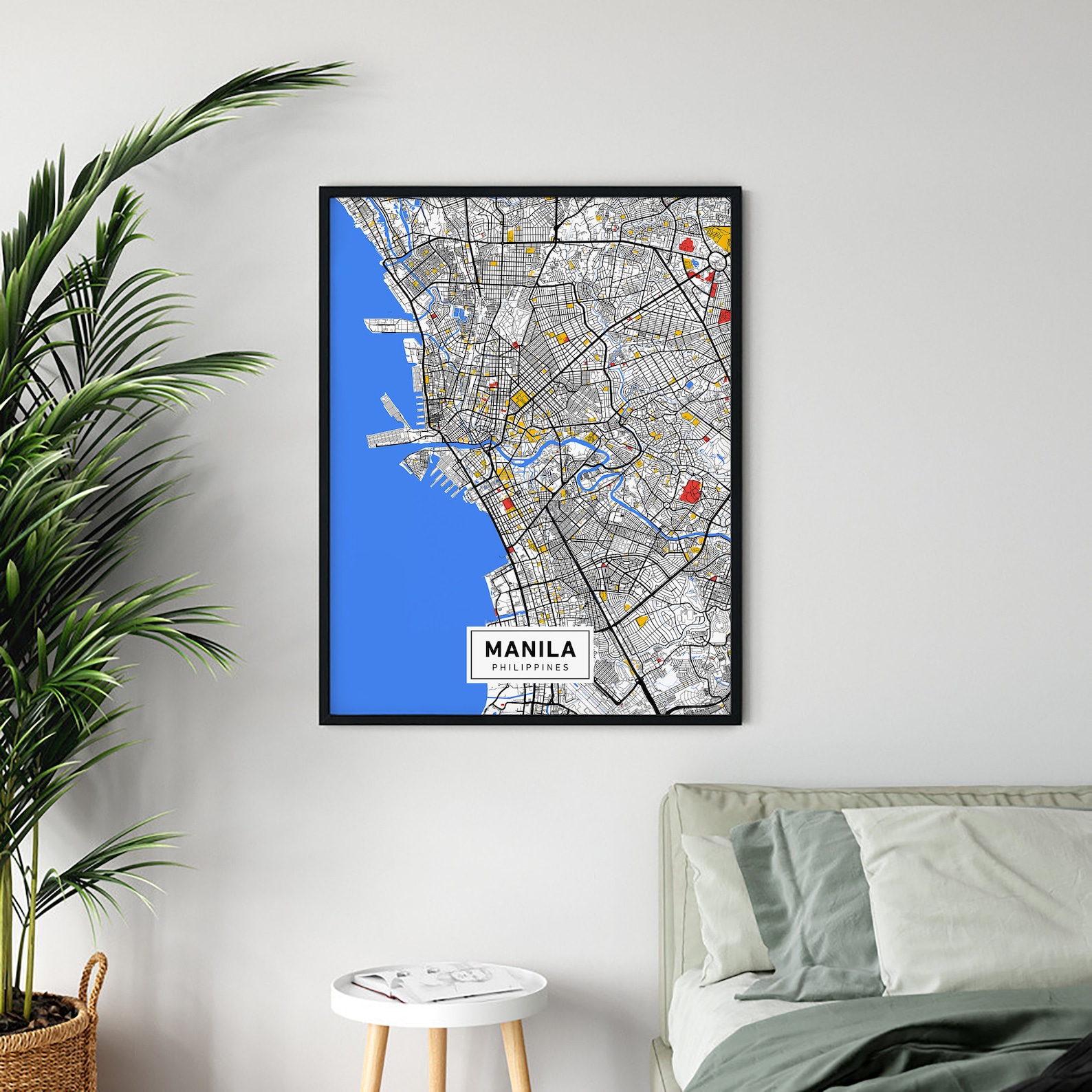 Manila Map, Manila Philippines Map, Manila Print, Manila Poster Wall ...