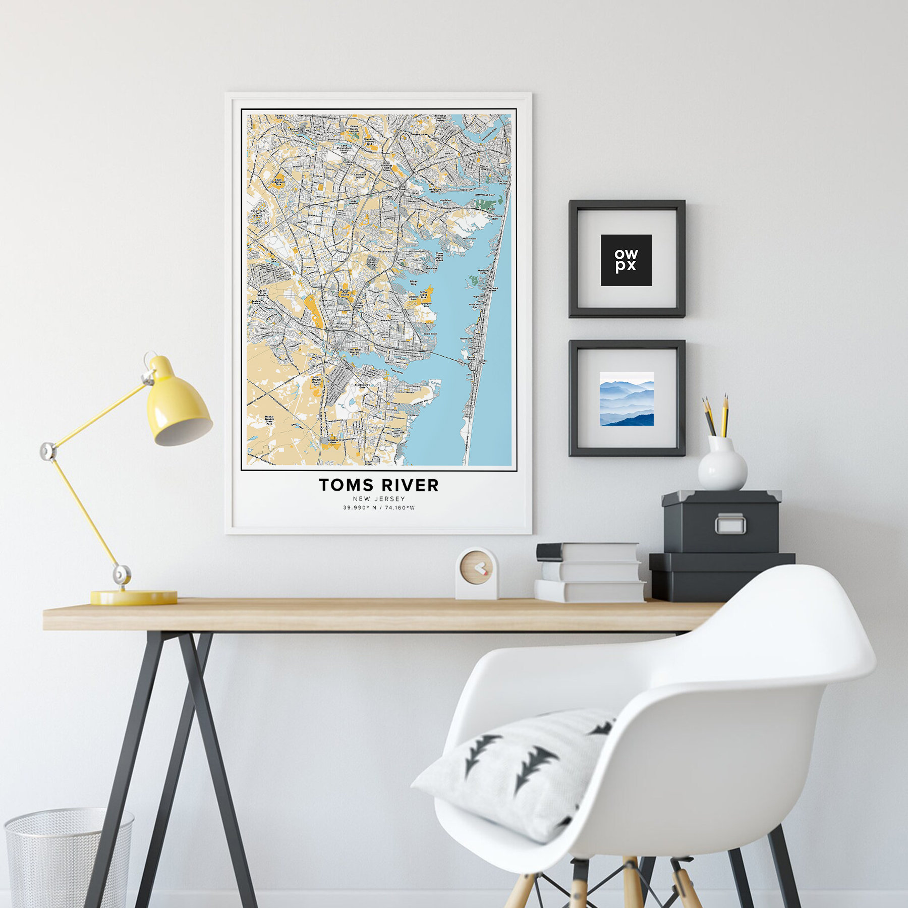Toms River Map Print, Street Names Toms River Print, Map of Toms River ...