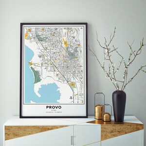 Provo Map Print, Street Names Provo Print, Printable Map of Provo, City ...