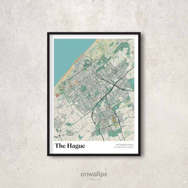 The Hague Map - Etsy