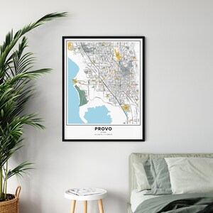 Provo Map Print, Street Names Provo Print, Printable Map of Provo, City ...