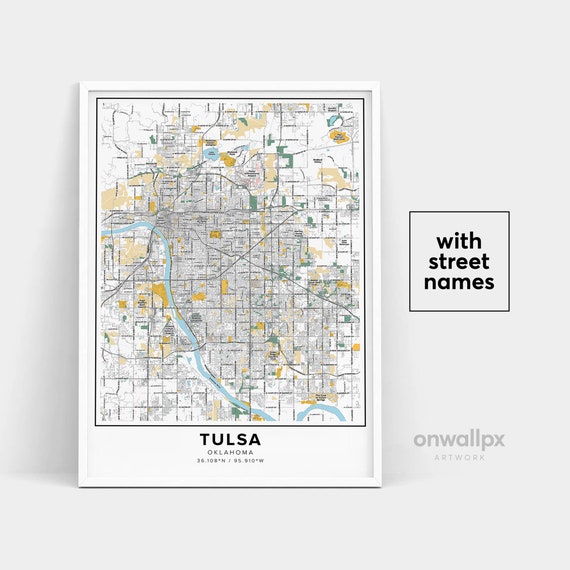 Tulsa Street Map Printable
