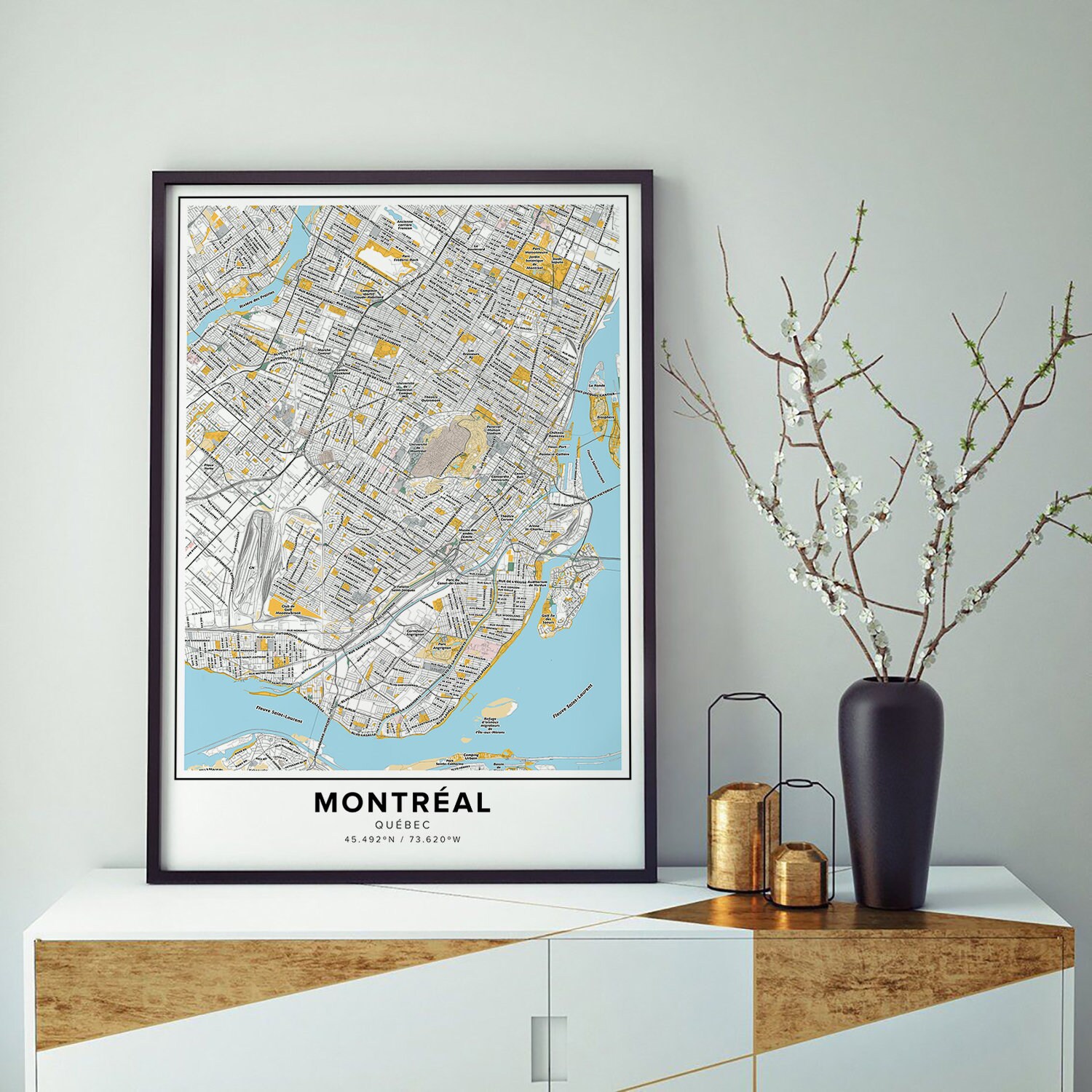 Montreal Map Print, Street Names Montreal Print, Printable Map of ...