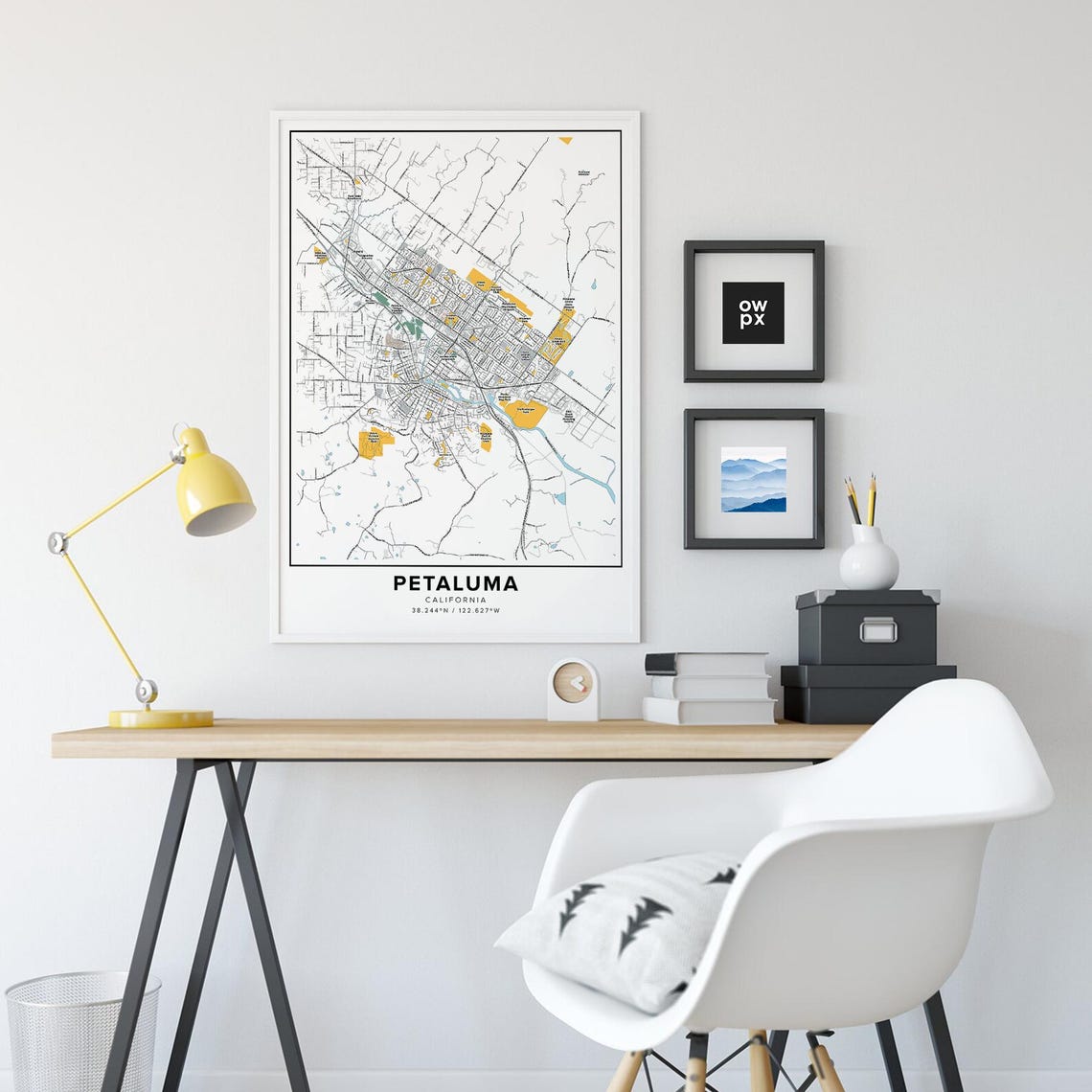 Petaluma Map Print, Street Names Petaluma Print, Printable Map of ...