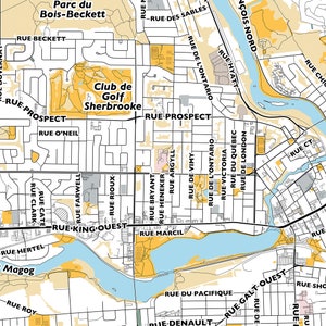 Sherbrooke Map Print, Street Names Sherbrooke Print, Printable Map of ...