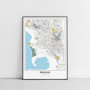 Provo Map Print, Street Names Provo Print, Printable Map of Provo, City ...