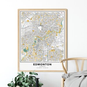 Edmonton Map Print, Street Names Edmonton Print, Printable Map of ...