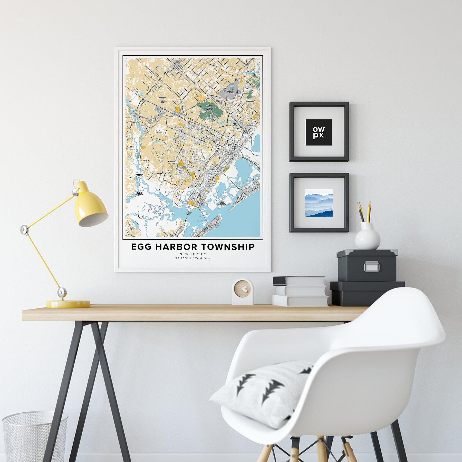 Egg Harbor Township Map Print, Street Names Egg Harbor Township Print ...