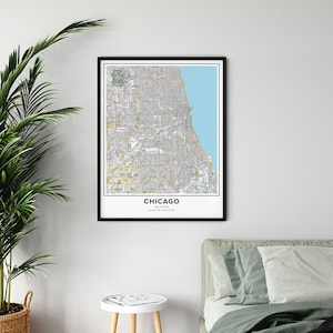 Chicago Map Print, Street Names Chicago Print, Printable Map of Chicago ...