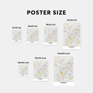 Roswell Map Print, Street Names Roswell Print, Printable Map of Roswell ...