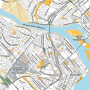 Trois-rivières Map Print, Street Names Trois-rivières Print, Trois ...