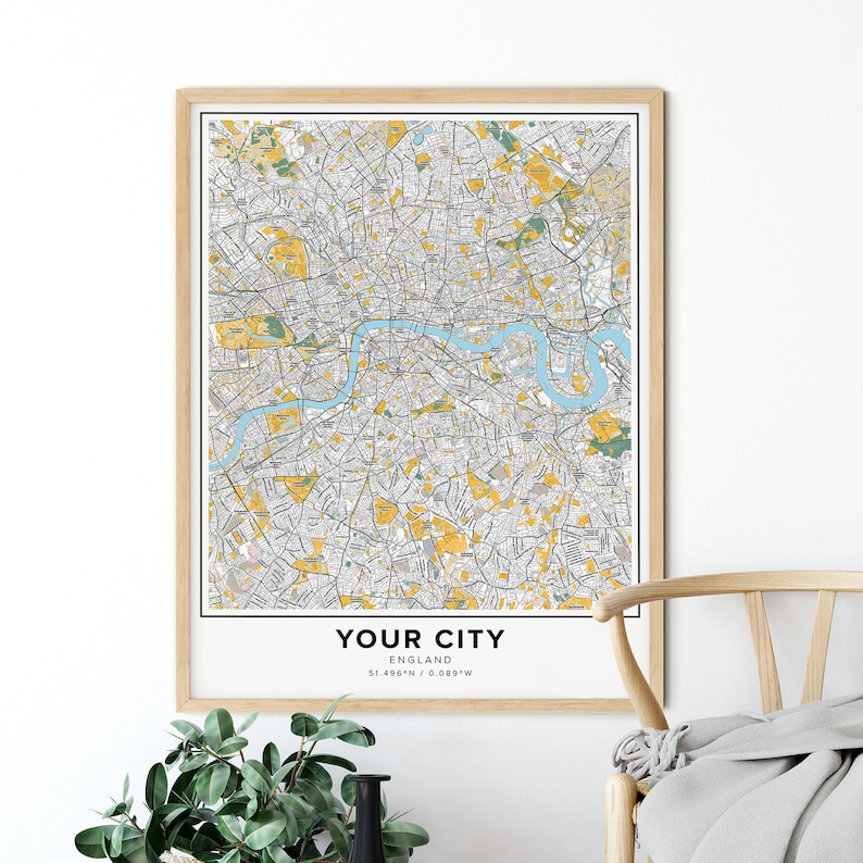 Custom Map Print Street Names Custom Print Custom Street | Etsy