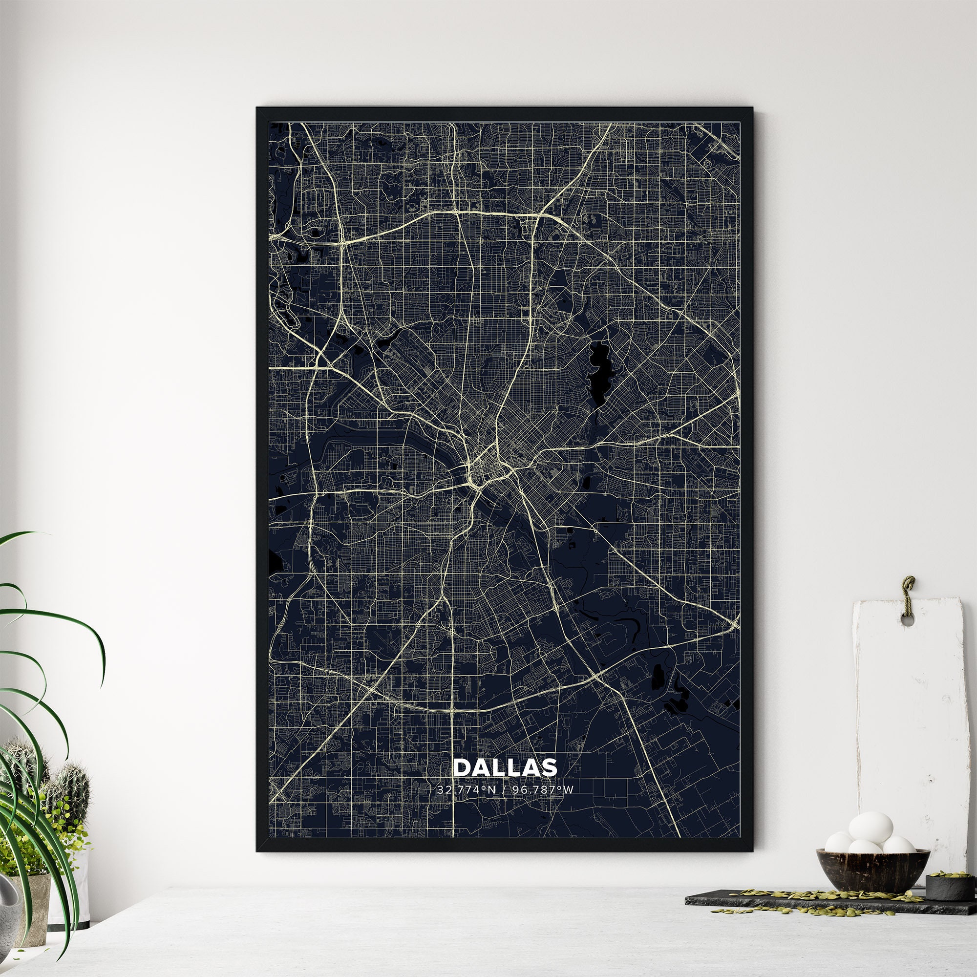 Dallas Texas Dallas Map Dallas Poster Dallas Print Dallas - Etsy