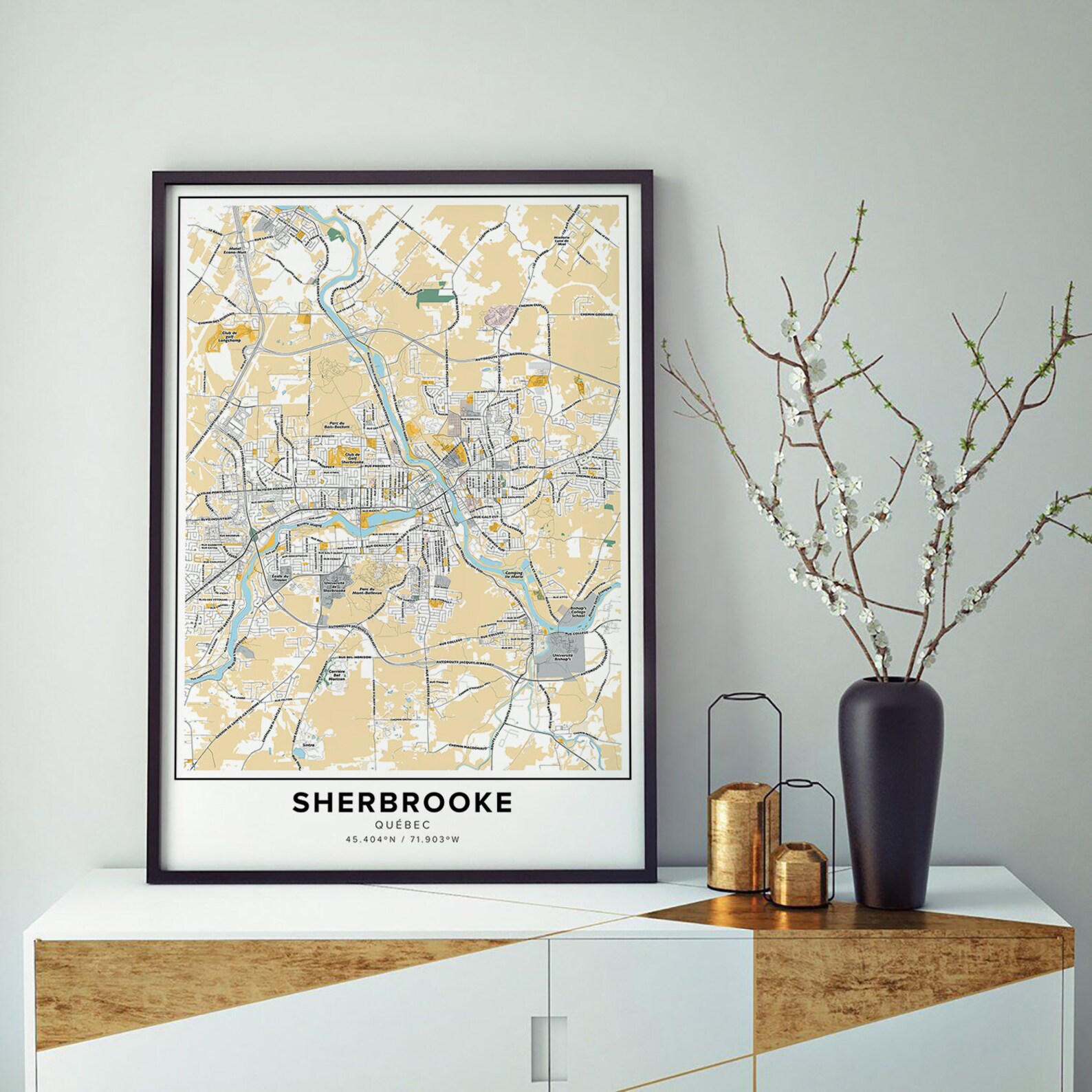 Sherbrooke Map Print Street Names Sherbrooke Print Printable - Etsy