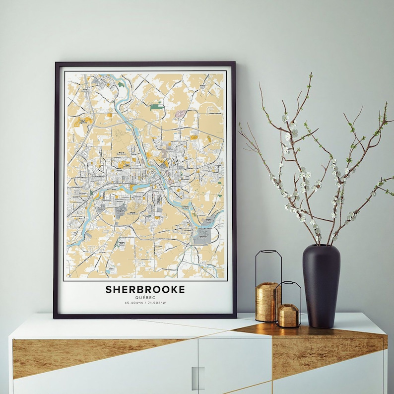 Sherbrooke Map Print Street Names Sherbrooke Print Printable - Etsy