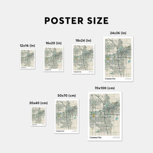 Custom Retro Map Print, Personalized Map Retro, Custom City Print Wall ...