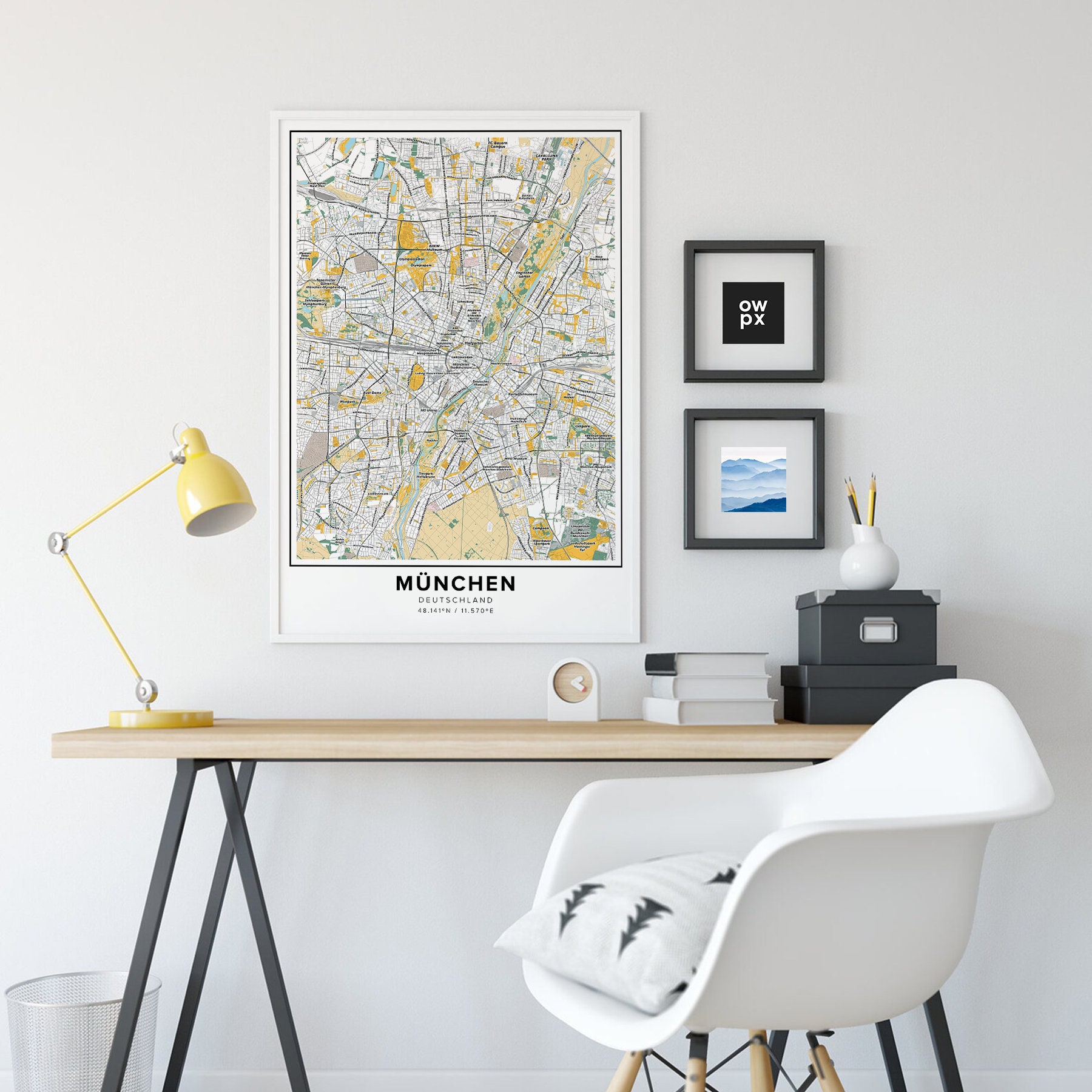 Munich Map Print, Street Names Munich Print, Printable Map of Munich ...