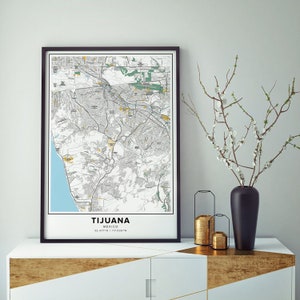 Tijuana Map Print, Street Names Tijuana Print, Printable Map of Tijuana ...