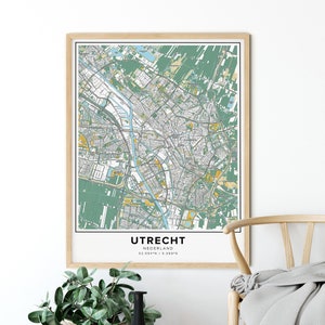 Utrecht Map Print, Street Names Utrecht Print, Printable Map of Utrecht ...