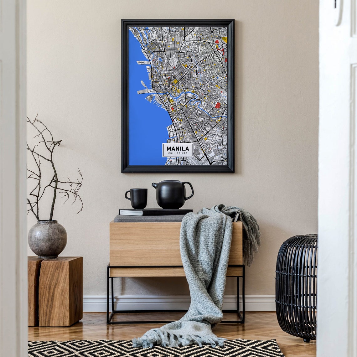 Manila Map, Manila Philippines Map, Manila Print, Manila Poster Wall ...