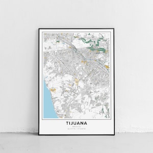 Tijuana Map Print, Street Names Tijuana Print, Printable Map of Tijuana ...