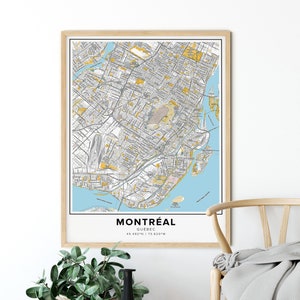 Montreal Map Print, Street Names Montreal Print, Printable Map of ...