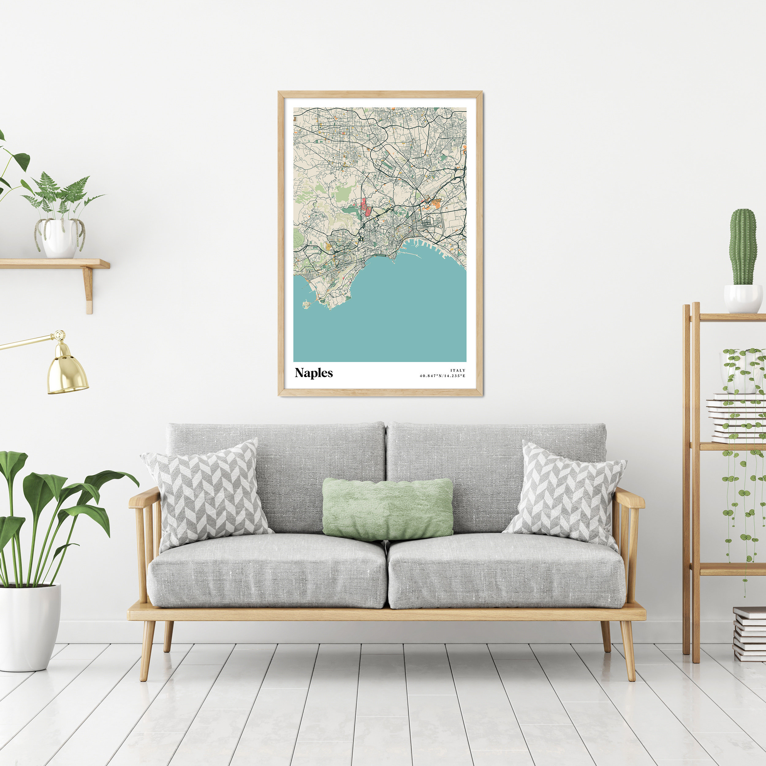 Naples Print Map Retro Charm Naples Map Poster Vintage - Etsy