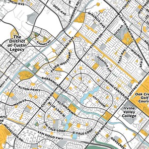 Irvine Map Print, Street Names Irvine Print, Printable Map of Irvine ...