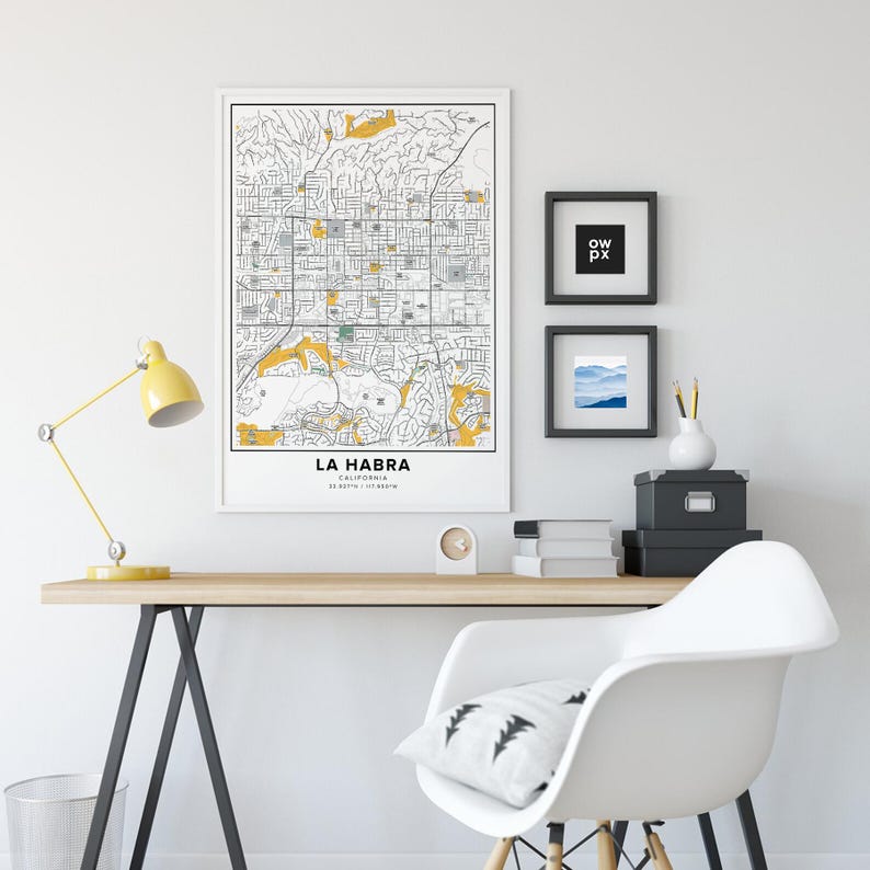La Habra Map Print, Street Names La Habra Print, Printable Map of La ...