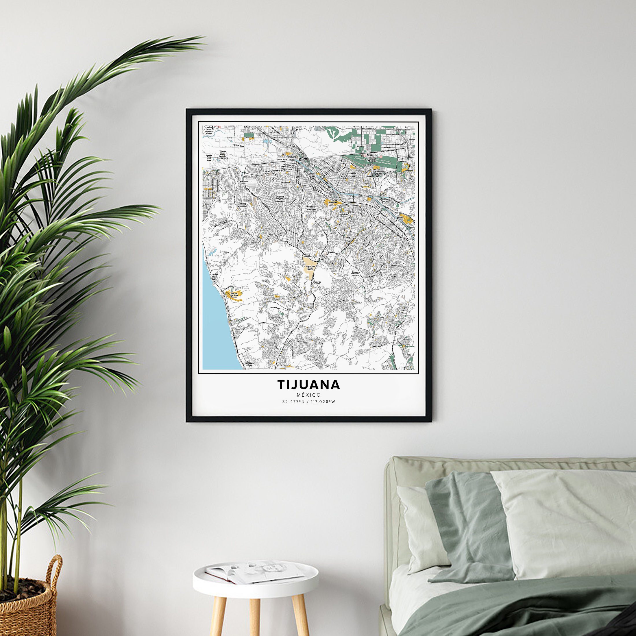 Tijuana Map Print, Street Names Tijuana Print, Printable Map of Tijuana ...