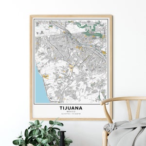 Tijuana Map Print, Street Names Tijuana Print, Printable Map of Tijuana ...
