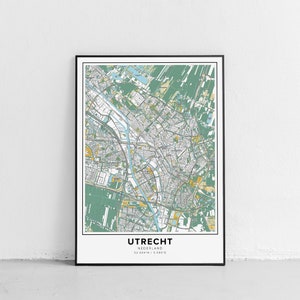 Utrecht Map Print, Street Names Utrecht Print, Printable Map of Utrecht ...