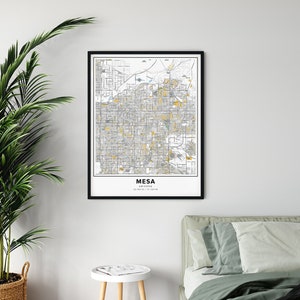 Mesa Map Print, Street Names Mesa Print, Printable Map of Mesa, City ...