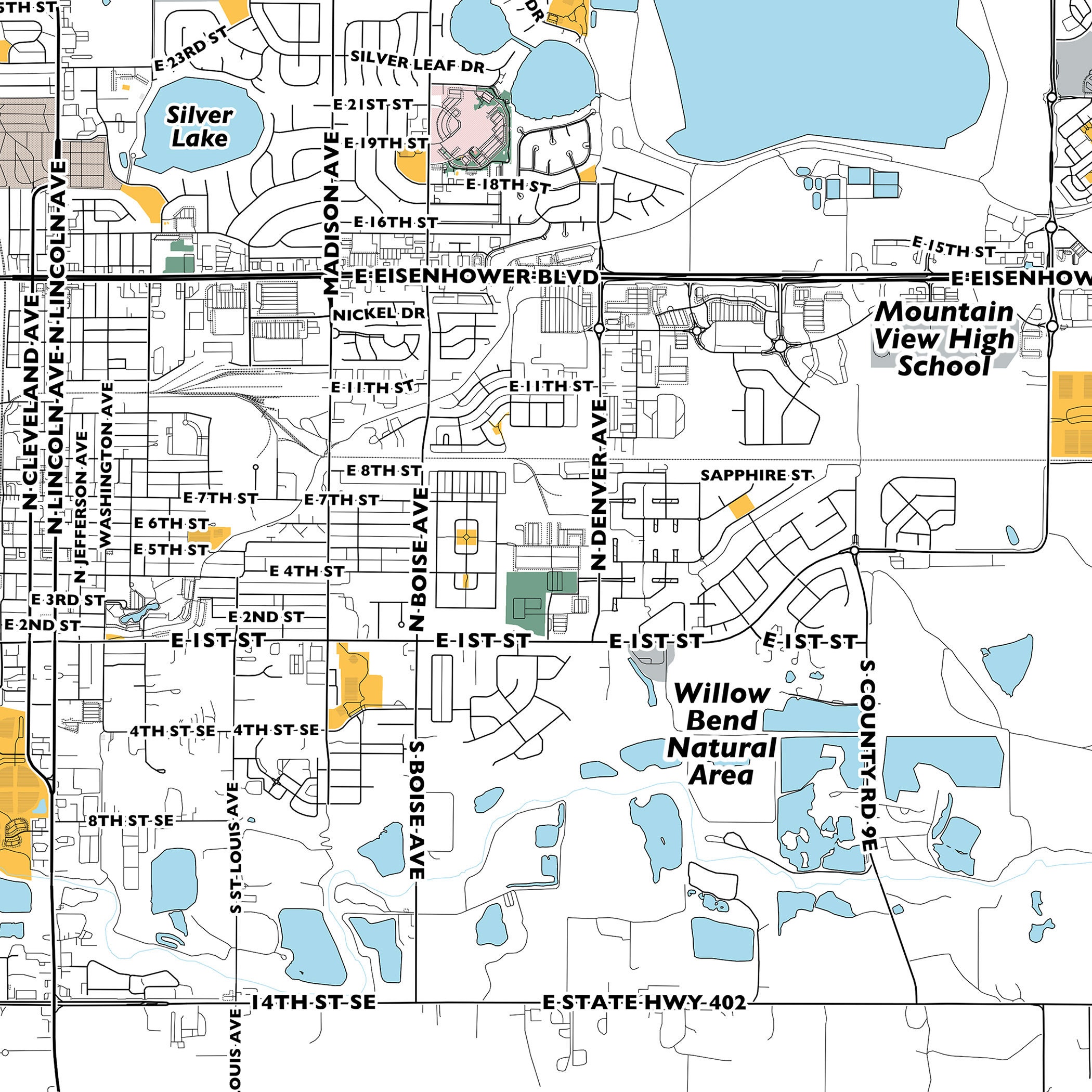 Loveland Colorado Street Map