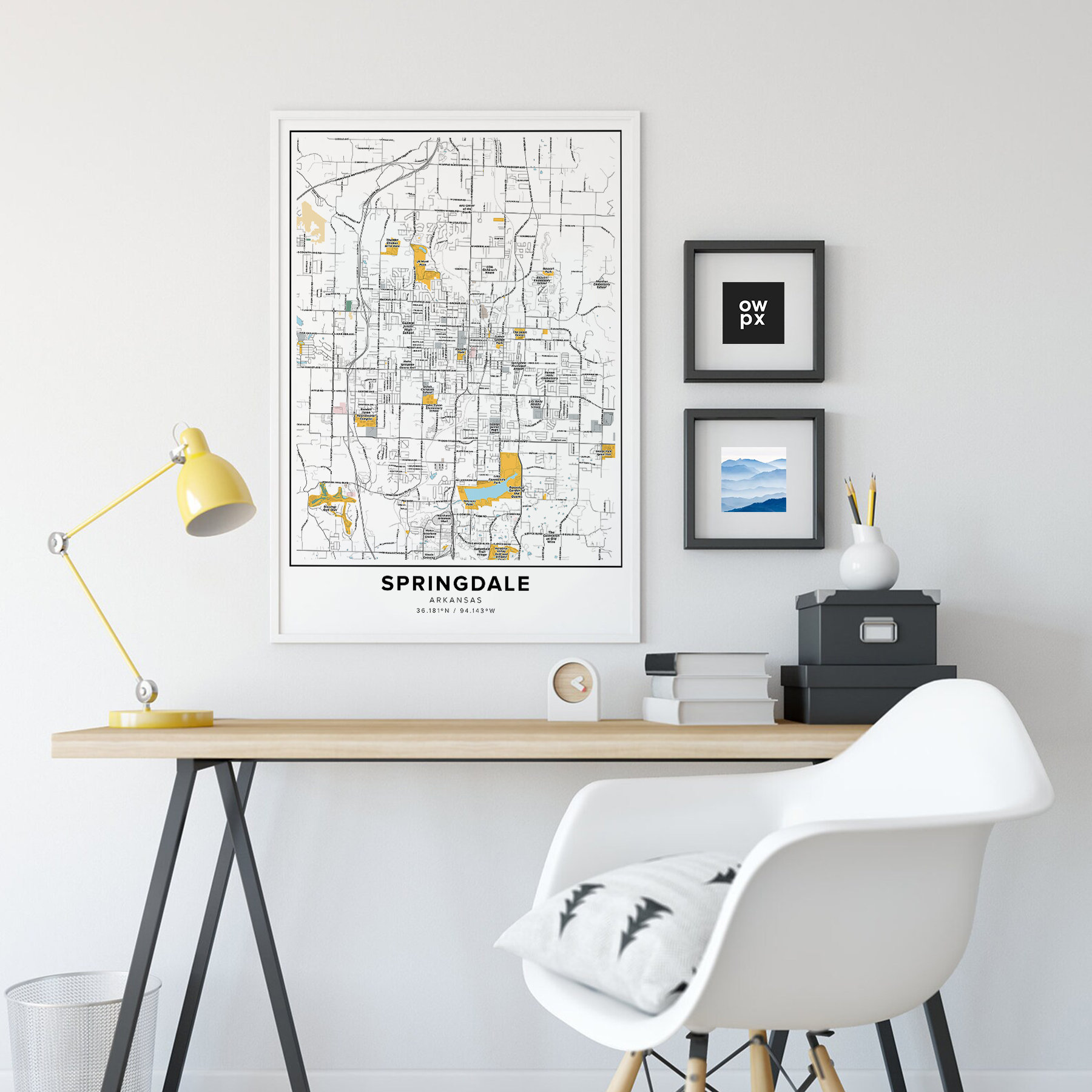 Springdale Map Print, Street Names Springdale Print, Map of Springdale ...