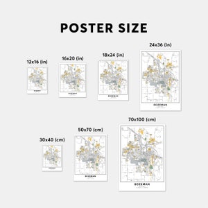 Bozeman Map Print, Street Names Bozeman Print, Printable Map of Bozeman ...