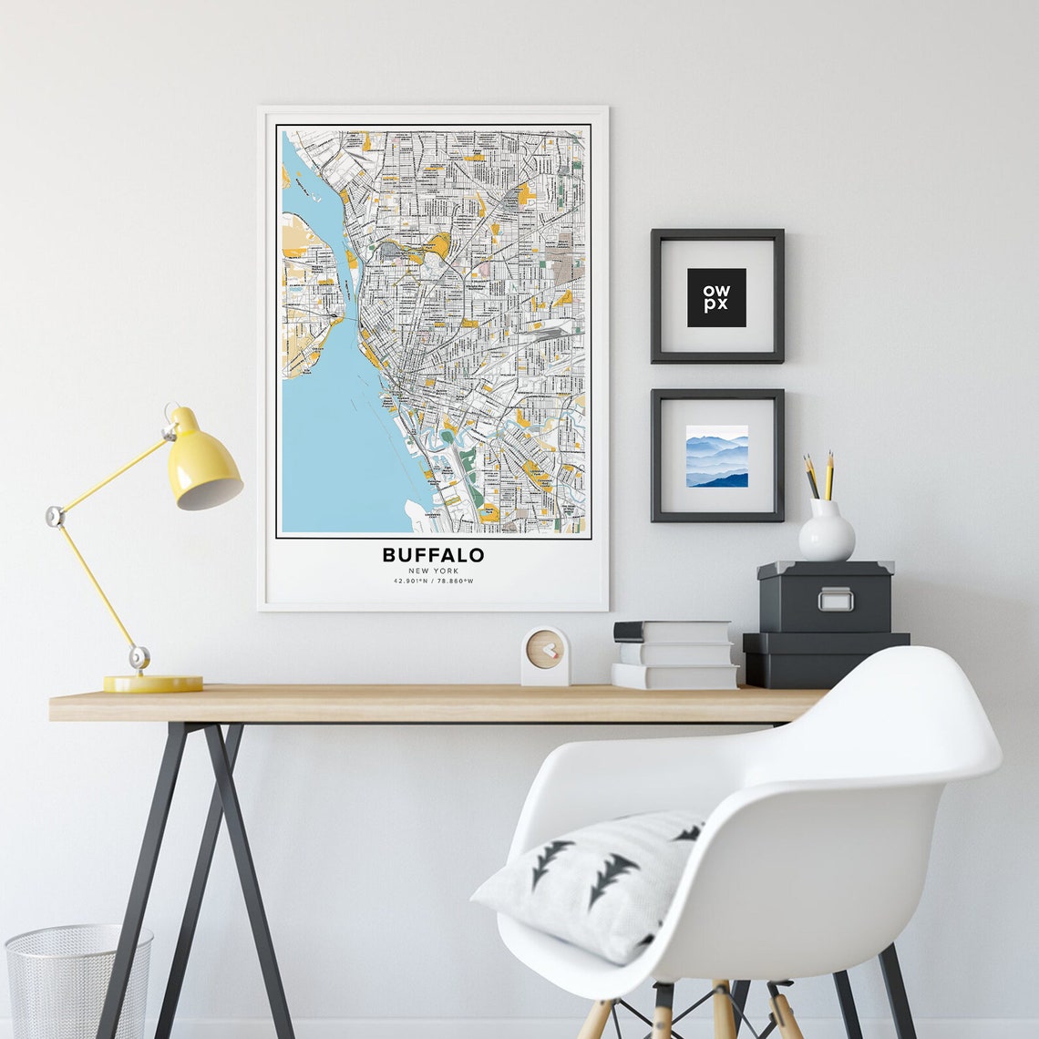 Buffalo Map Print, Street Names Buffalo Print, Printable Map of Buffalo ...