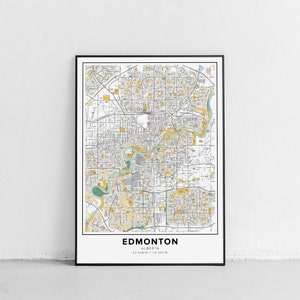 Edmonton Map Print, Street Names Edmonton Print, Printable Map of ...