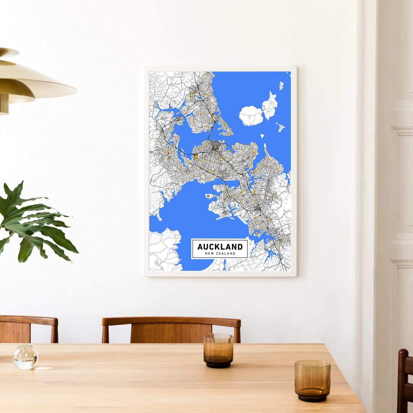 Auckland Map, Auckland New Zealand Map, Auckland Print, Auckland Poster ...