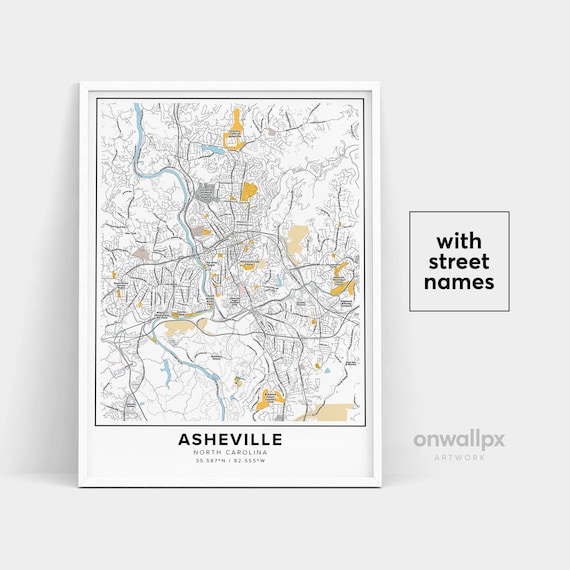 Road Map Of Asheville Nc