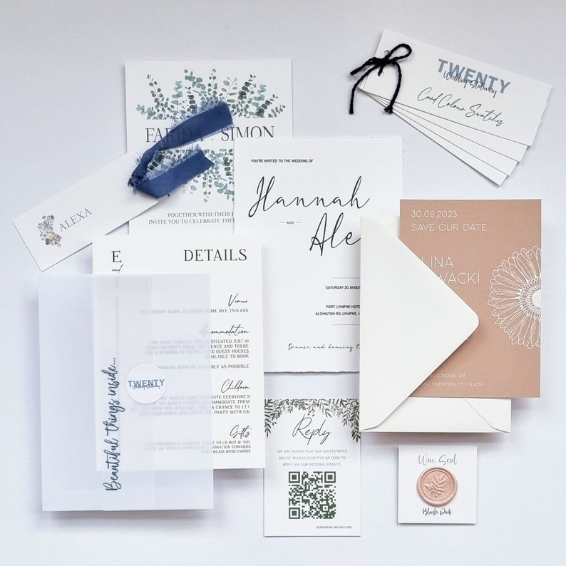 Wedding Invitation Sample Pack, Wedding Stationery, Save the Date ...