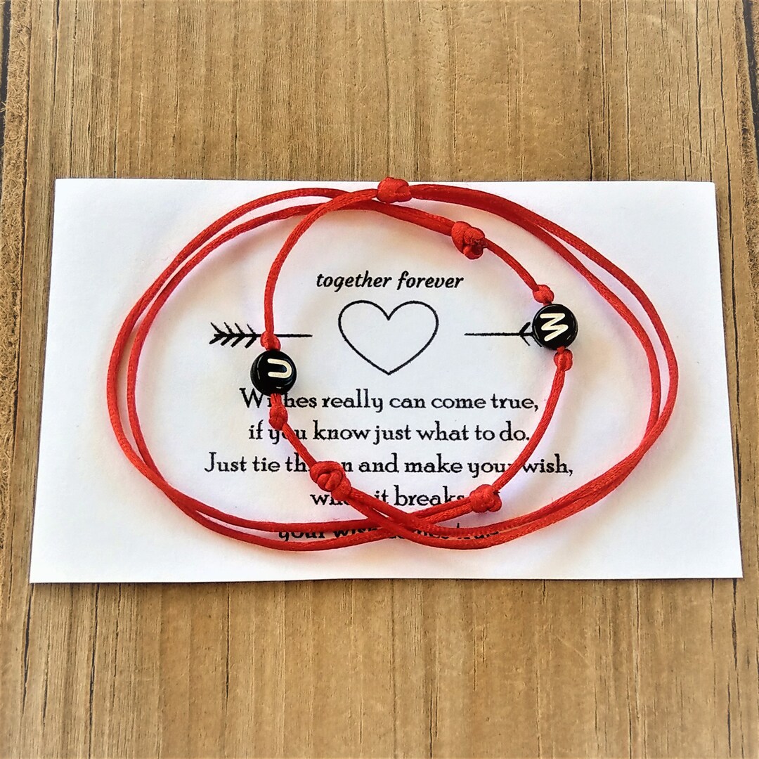 Set of 2 Couples Love Bracelets 1| Personalized Matching Love Bracelets ...