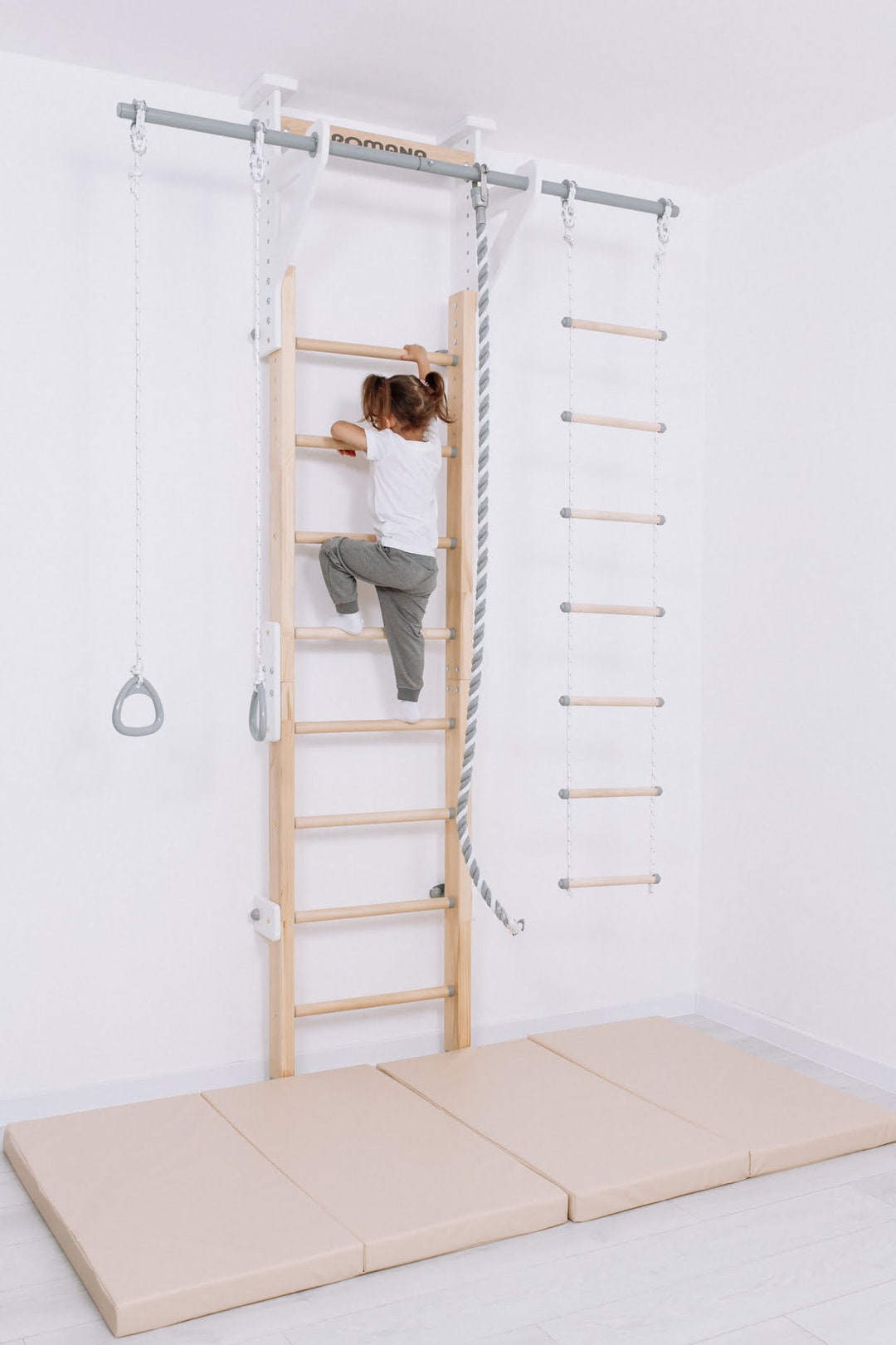 Wooden Wall Bars Eco 2 for Kids and Adults, Indoor Playground - Etsy