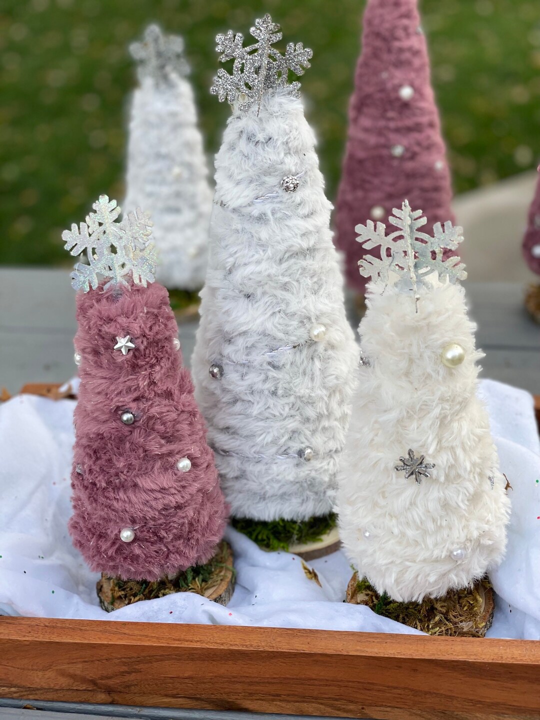 Three Furry Cone Christmas Trees - Etsy