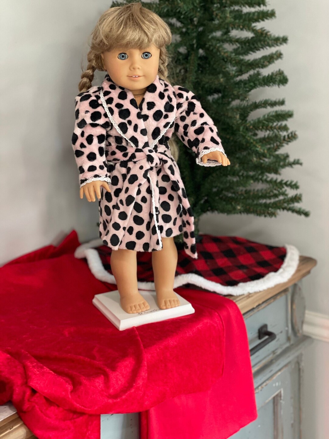 Fleece Pink Cheetah Bathrobe for Your 18 Inch Doll - Etsy