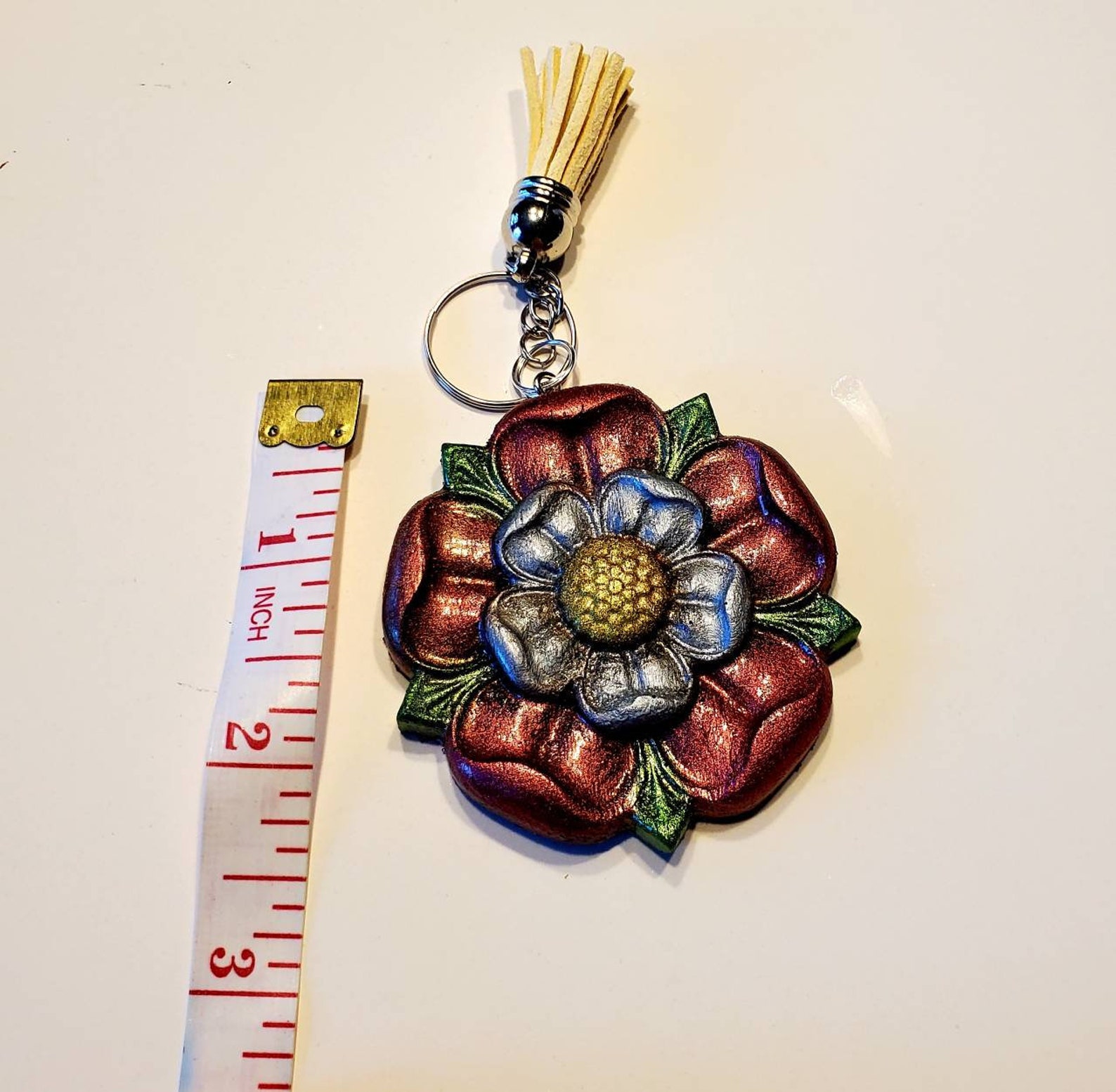 Tudor Rose Rose Keychain England Henry Viii Heraldic | Etsy